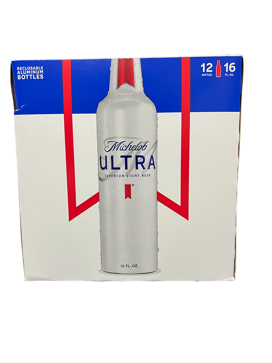 Michelob Ultra Aluminum 16 oz 12 Pack Bottles
