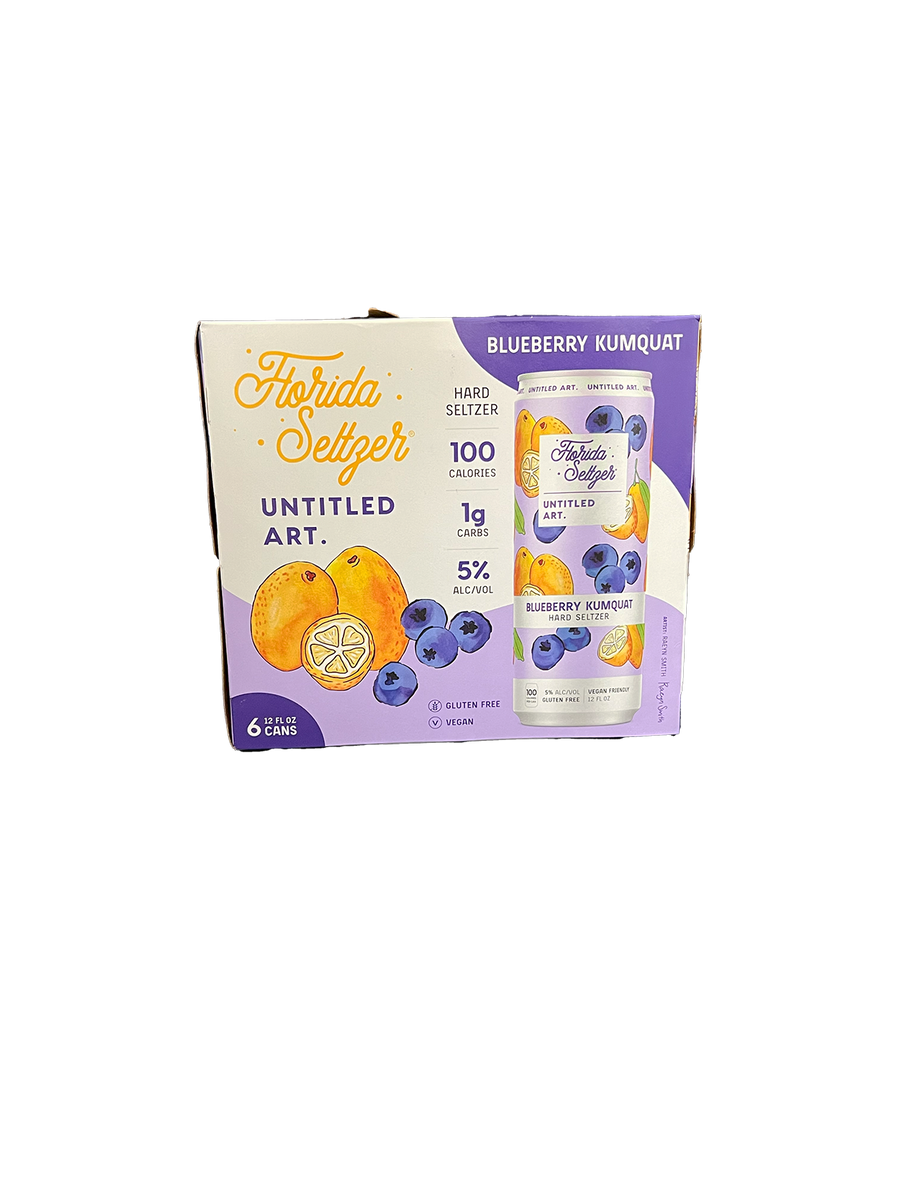 Untitled Art Florida Seltzer Blueberry Kumquat 6 Pack Cans