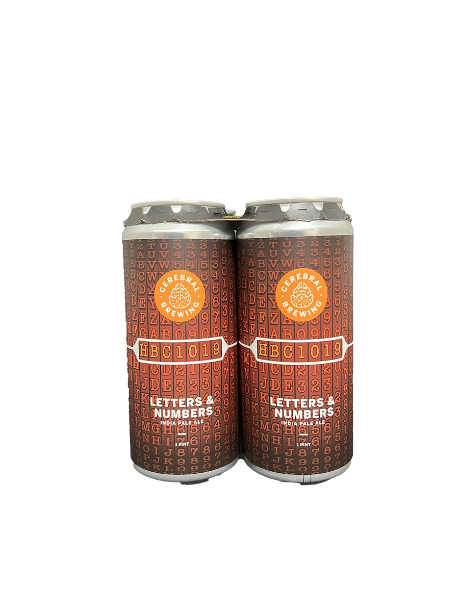 Cerebral Letters & Numbers IPA 4 Pack Cans