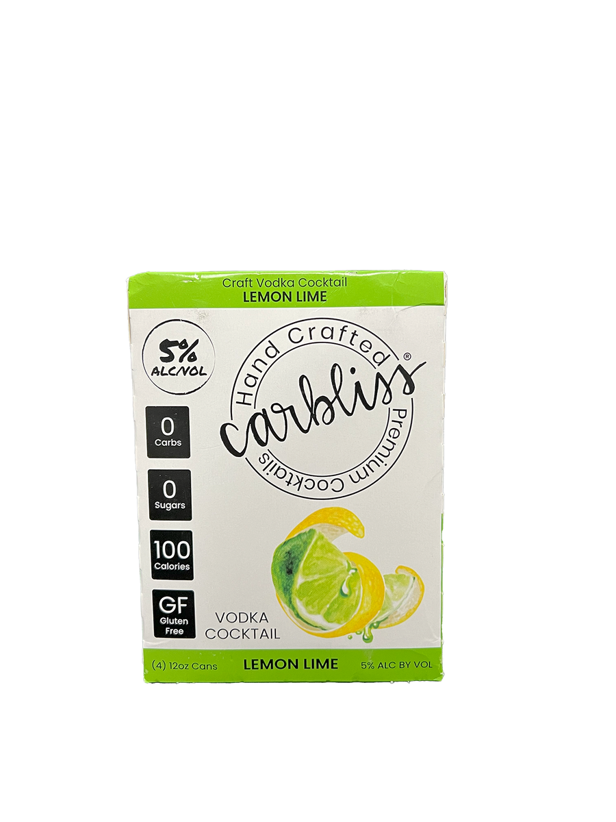 Carbliss Lemon Lime Vodka Cocktail 4 Pack Cans