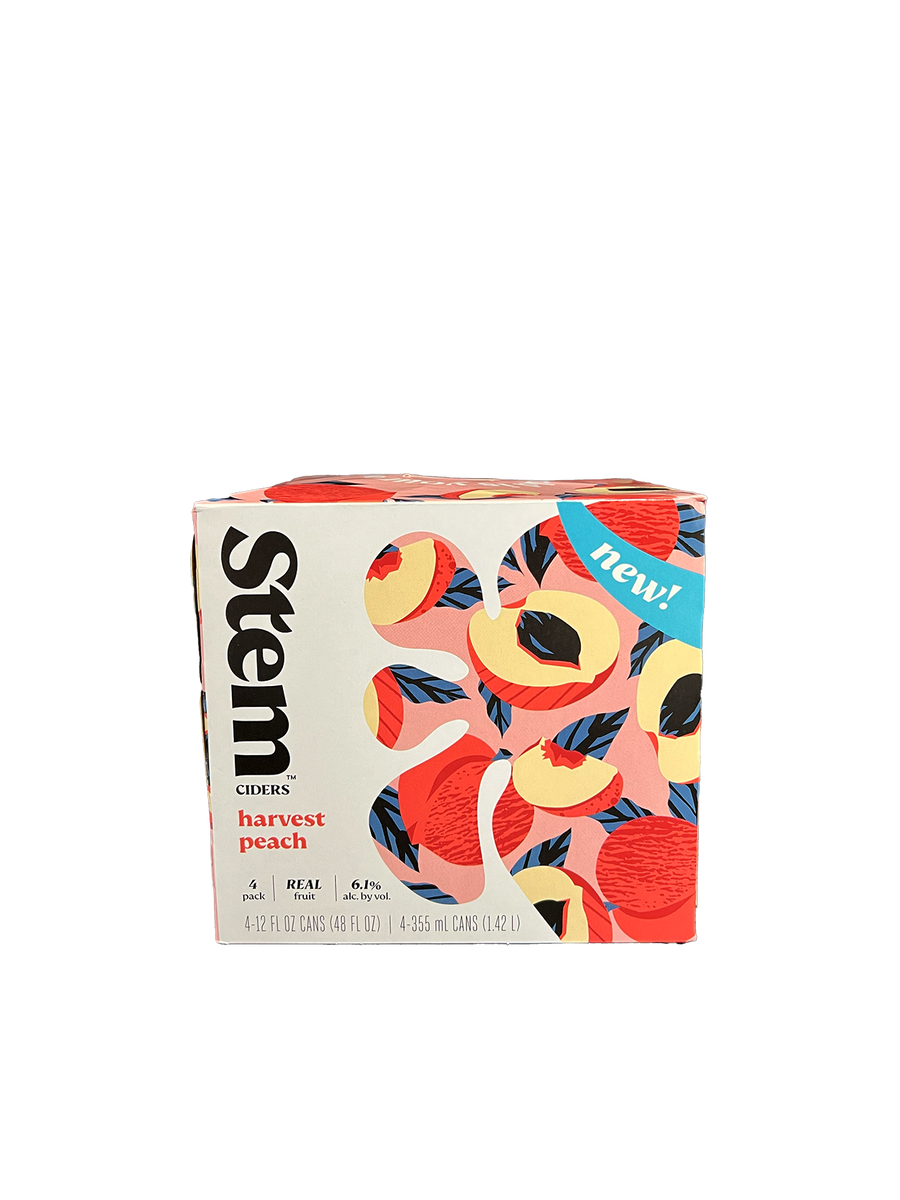 Stem Cider Harvest Peach 4 Pack Cans