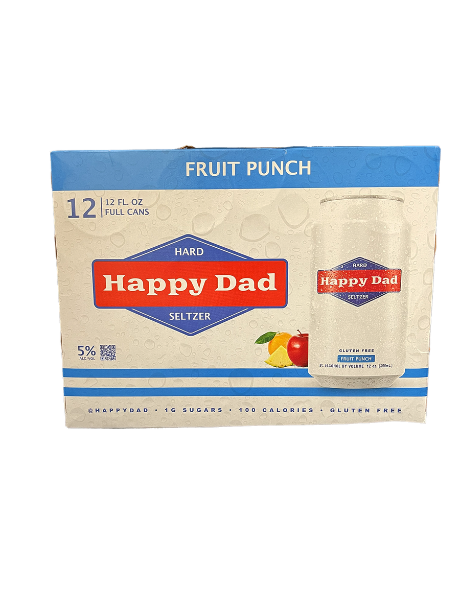 Happy Dad Fruit Punch Hard Seltzer 12 Pack Cans